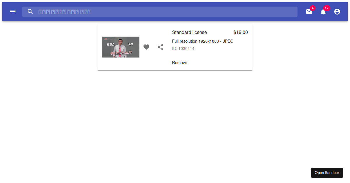 cartlist - Codesandbox