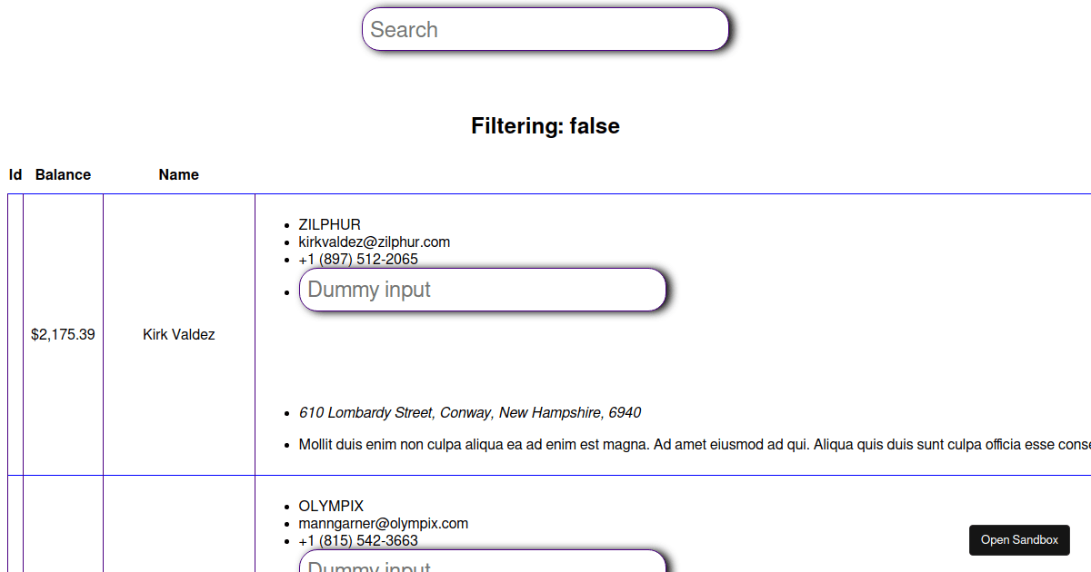 startTransition - Codesandbox