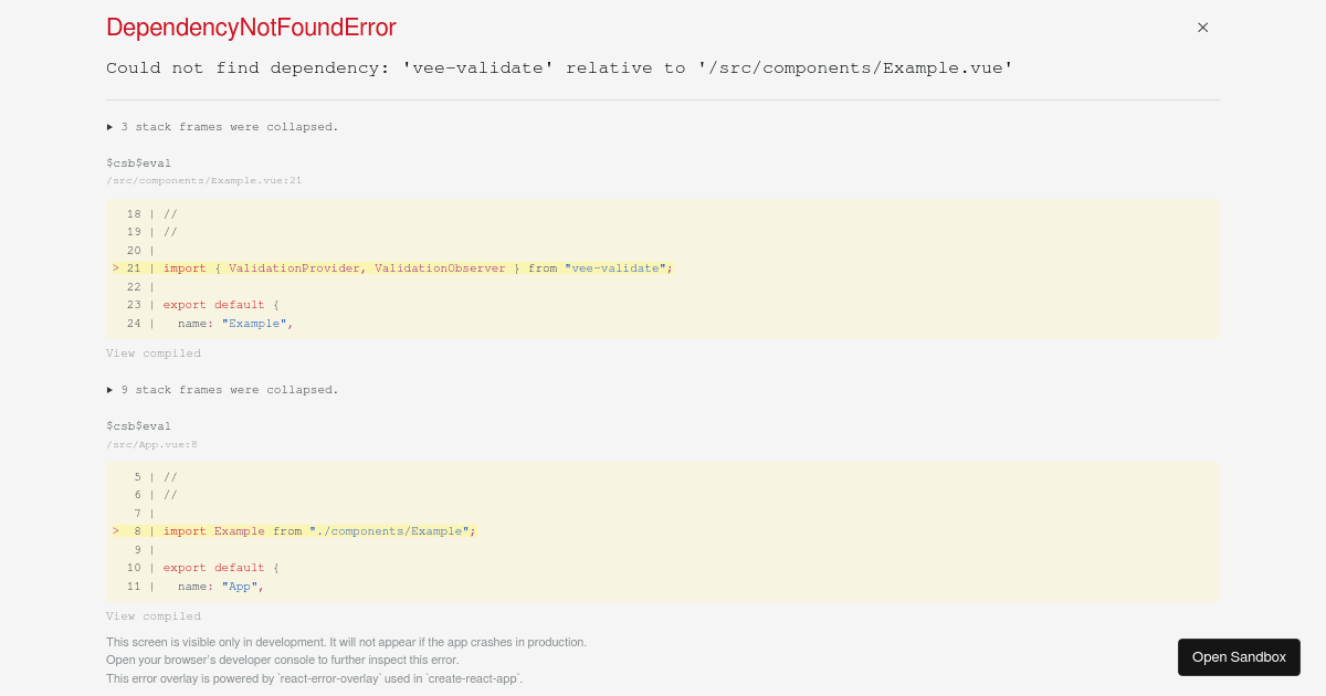 Veevalidate 30 Async Rule Example Codesandbox