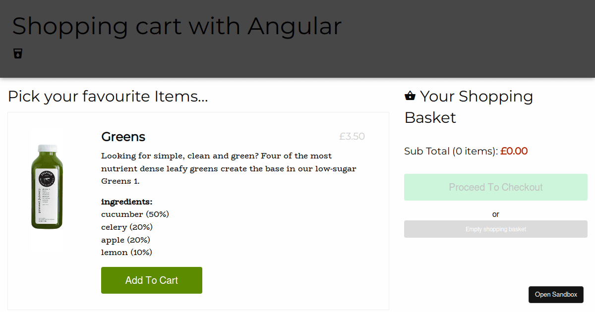 angular-simpleshopping-cart - Codesandbox