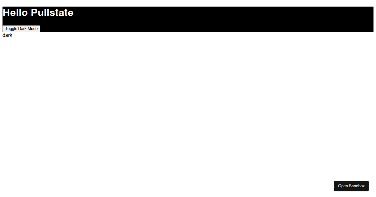 Reat - pullstate - Codesandbox