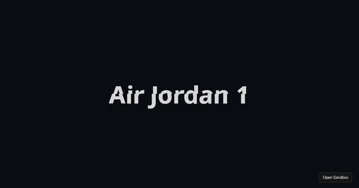 CSS glitch effect - Codesandbox