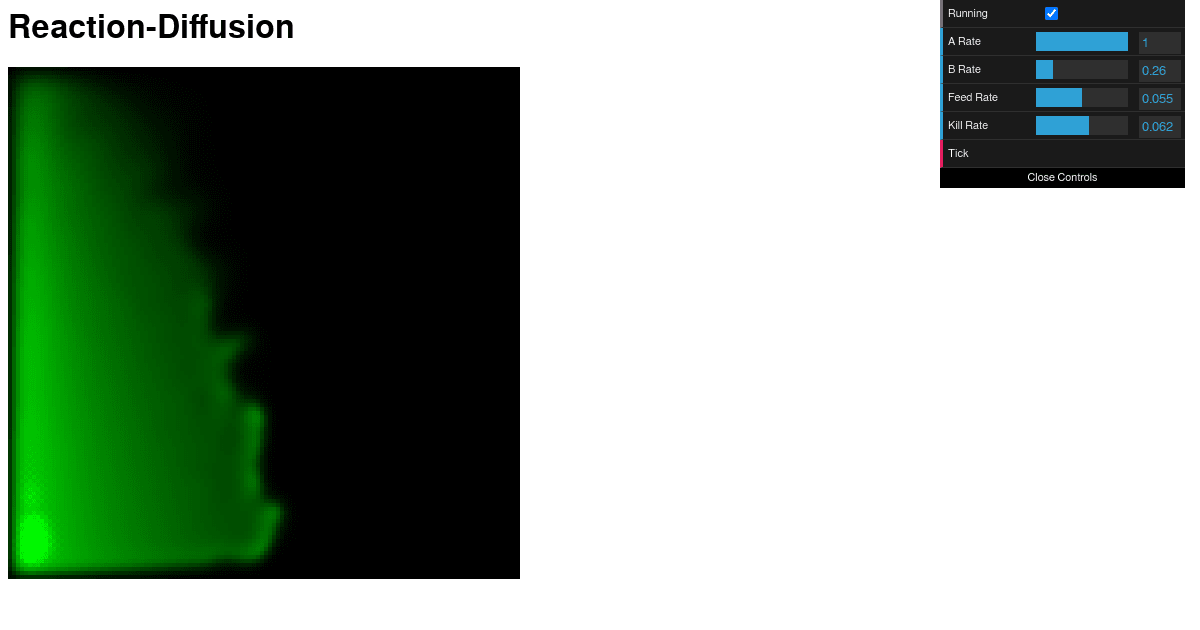 Reaction Diffusion - Codesandbox