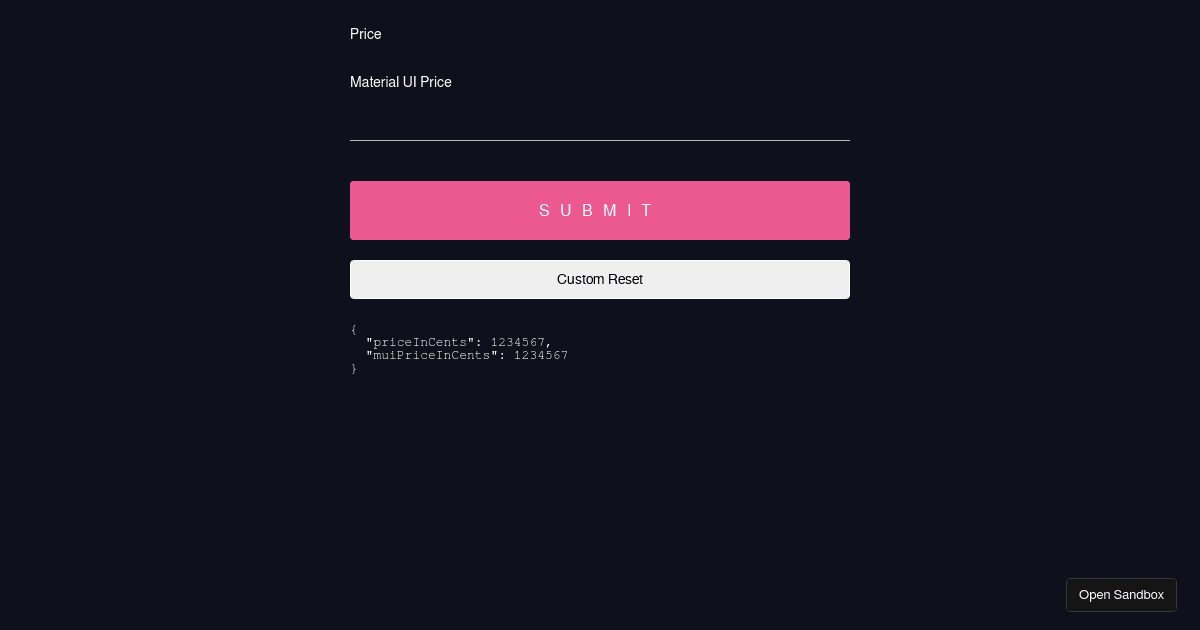 React Hook Form - Normalize Field (forked) - Codesandbox React Hook Form - Normalize Field (forked) - Codesandbox