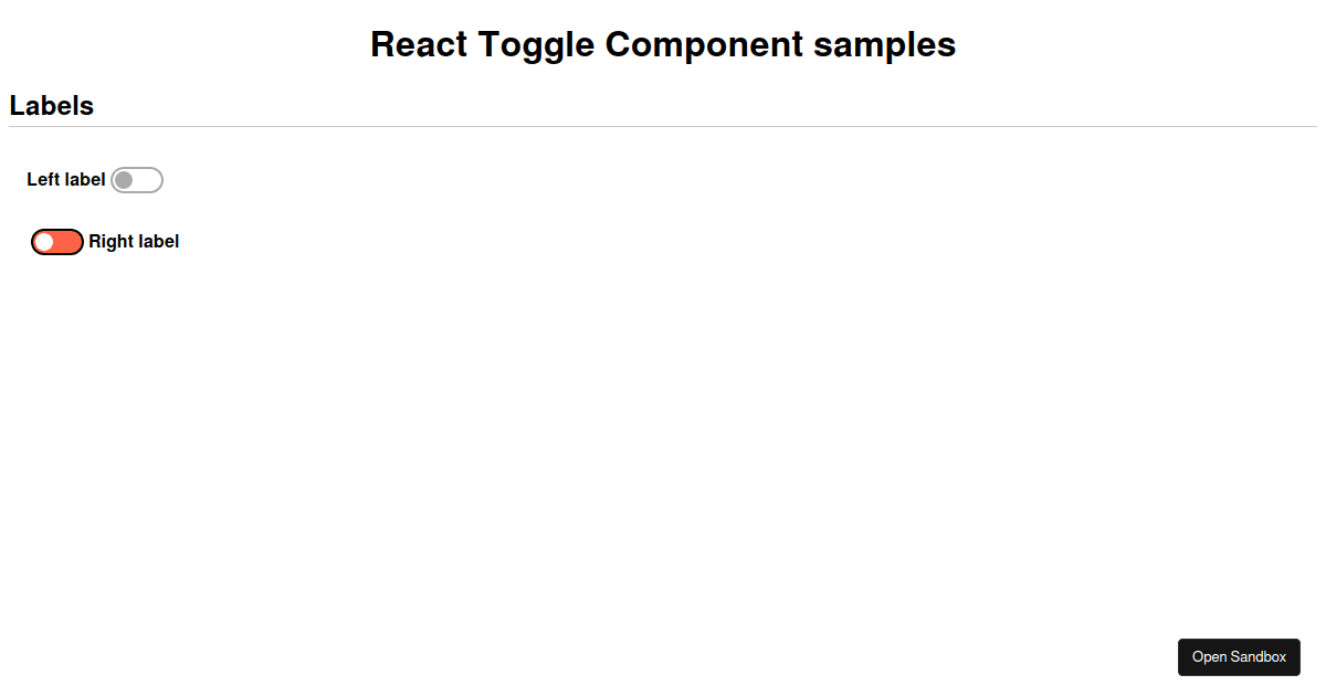 React Toggle - Codesandbox