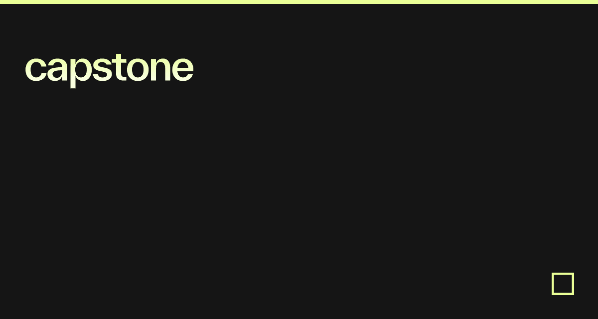 capstone - Codesandbox