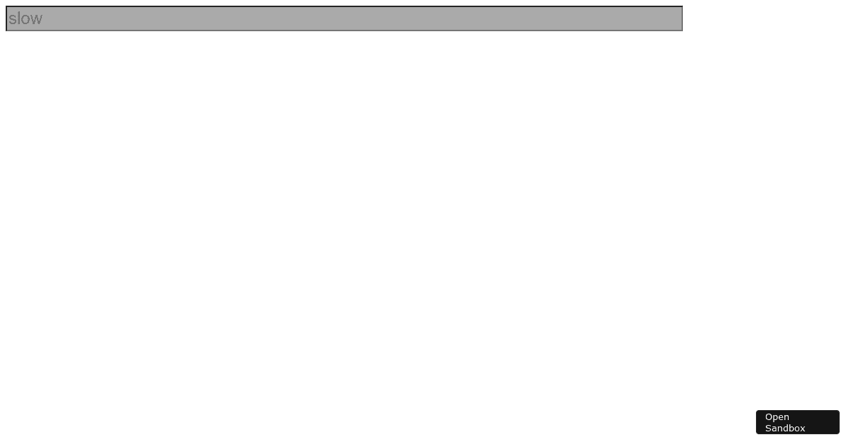 Lagging Input Field React Eg Codesandbox