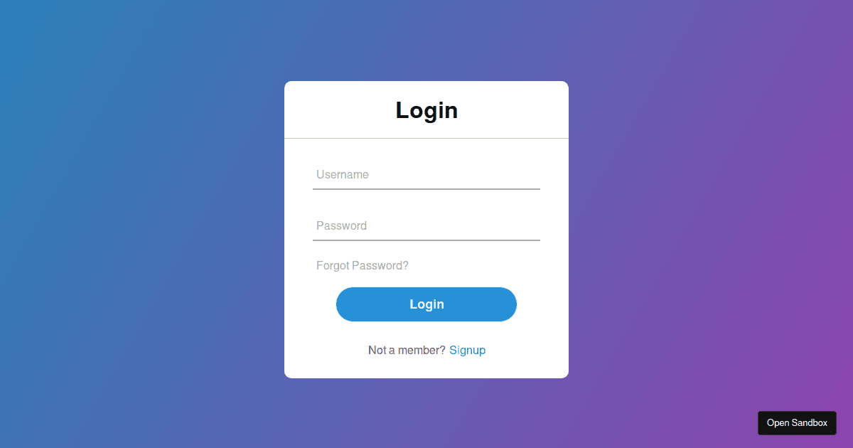 simple-login - Codesandbox