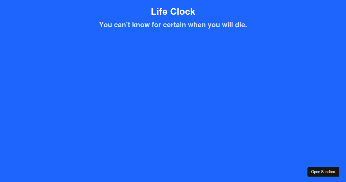 life_clock - Codesandbox