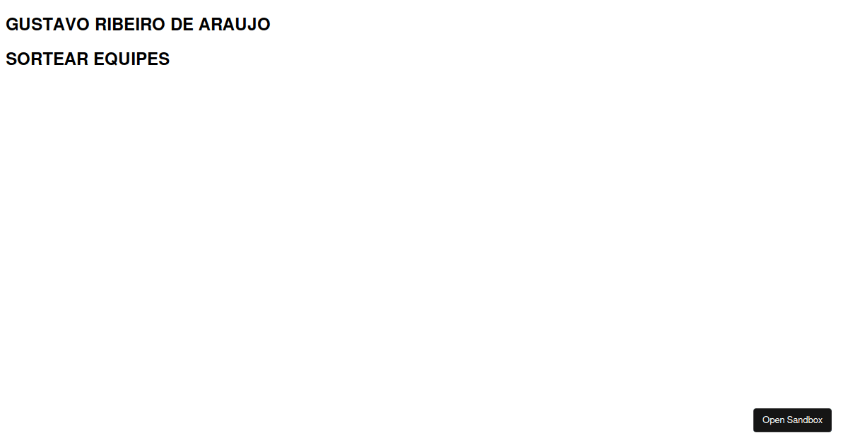 PRIMEIRO PROJETO - Codesandbox