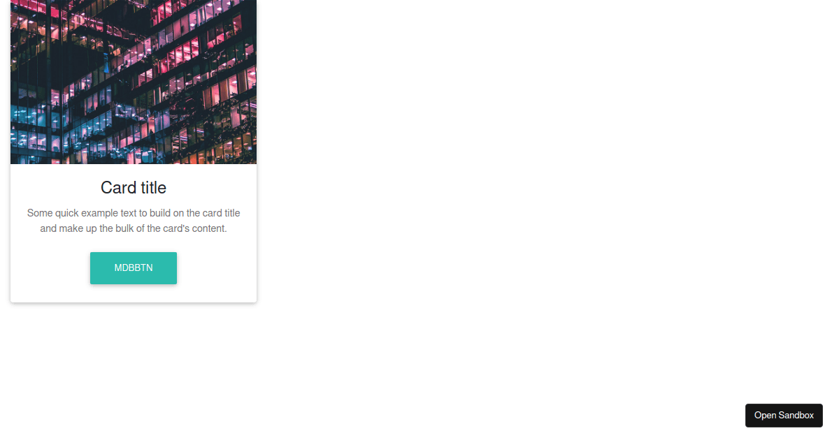 mdbreact - Codesandbox