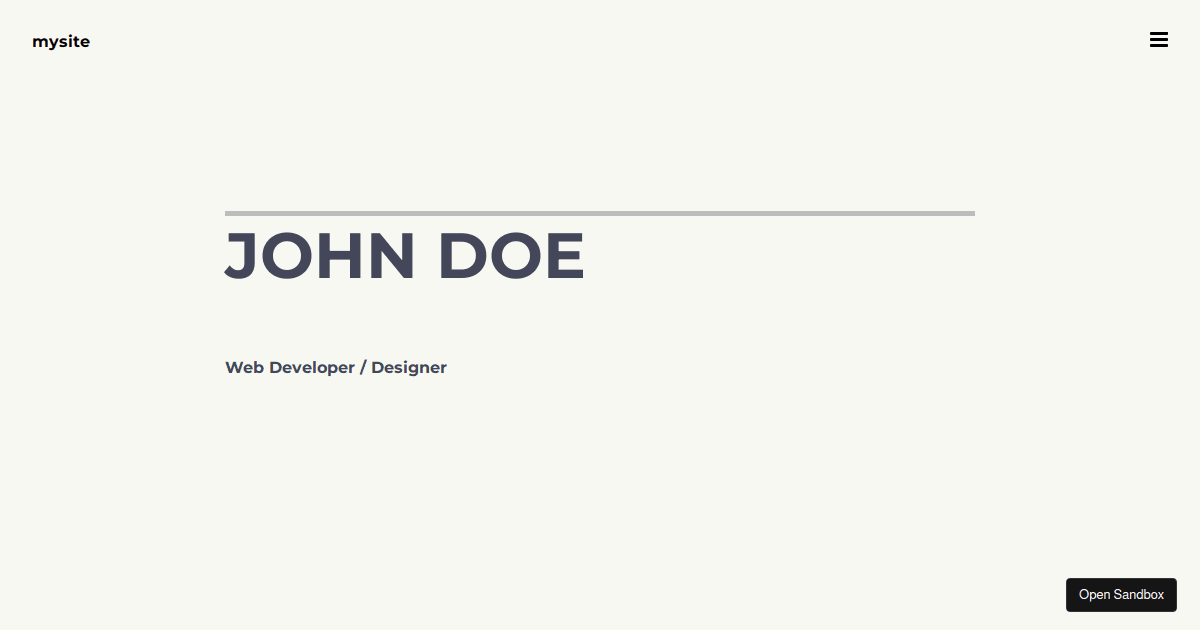 overlay animation menu - Codesandbox