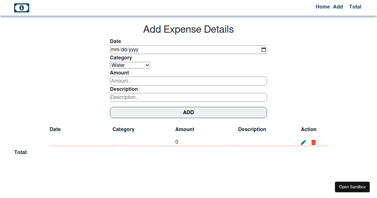 React-Expense-Track-App - Codesandbox