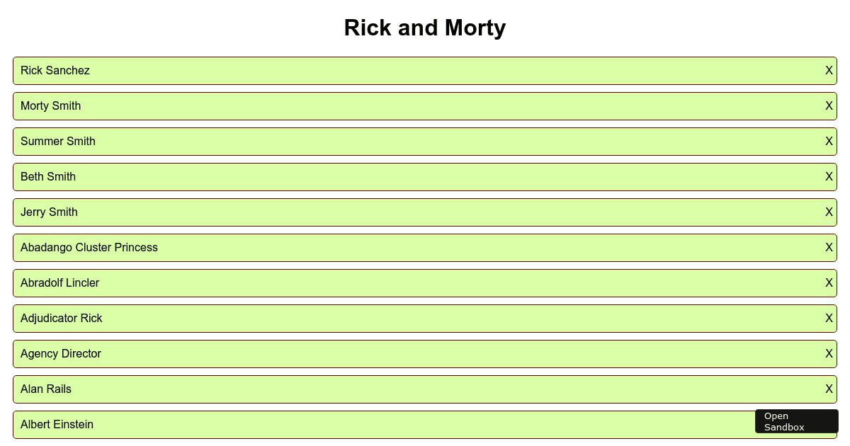 rick-and-morty - Codesandbox