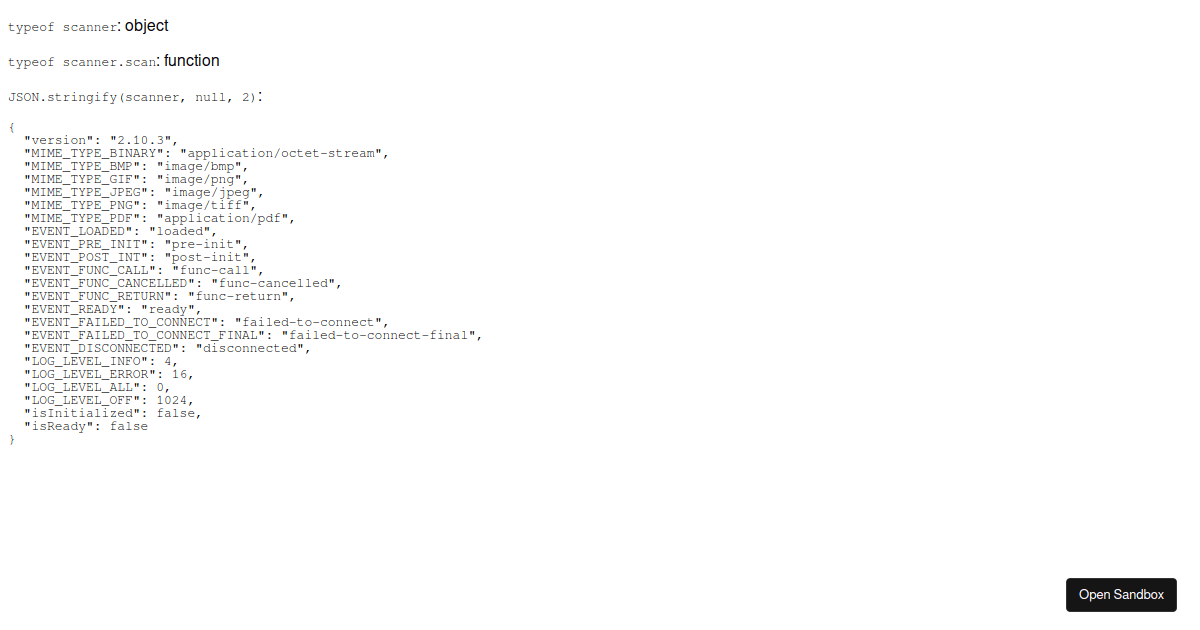 scanner-js (forked) - Codesandbox