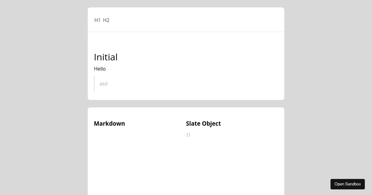 Plate (Slate.js) - Codesandbox