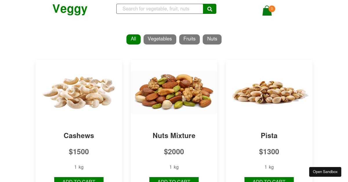 food-shopping-cart - Codesandbox