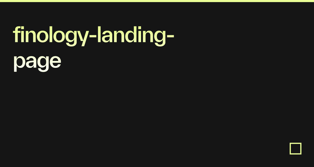 finology-landing-page - Codesandbox