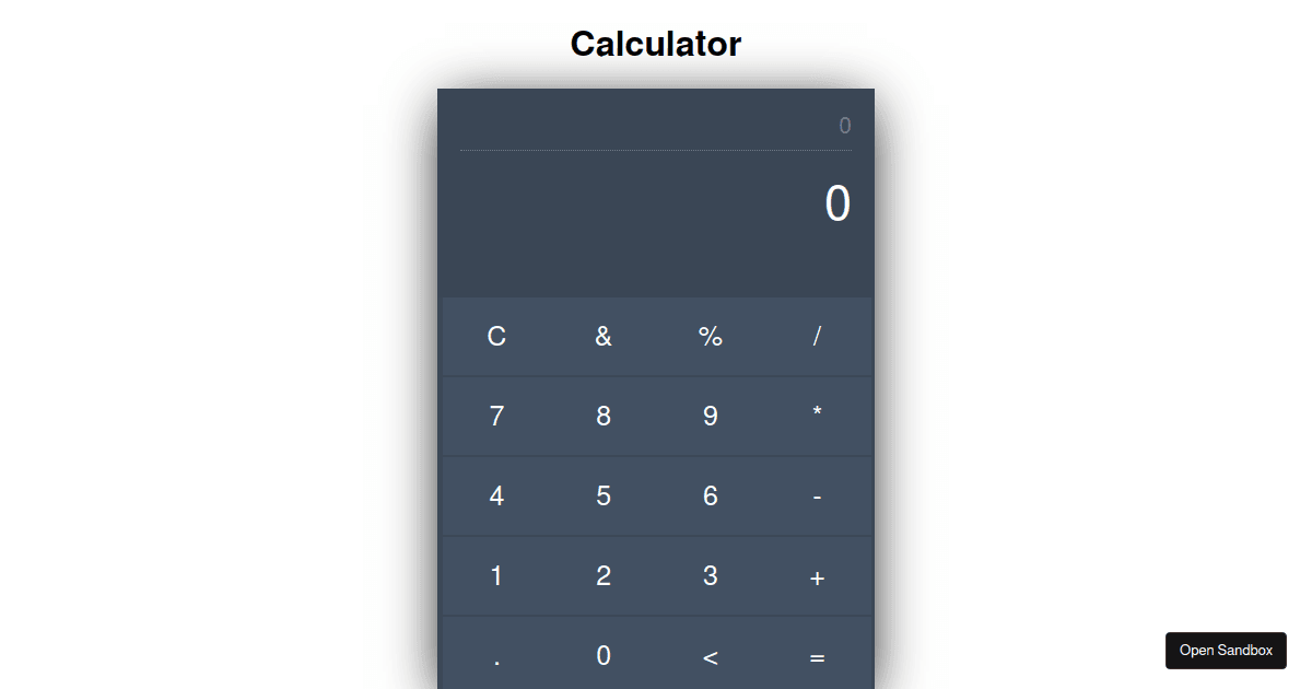 calculator - Codesandbox