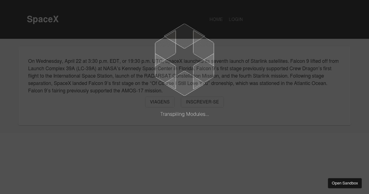 SpaceX - Codesandbox
