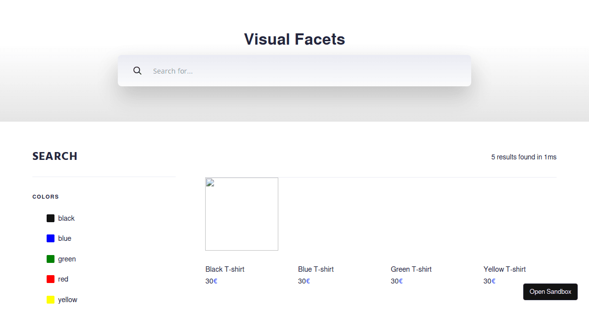 visual-facets-demo - Codesandbox