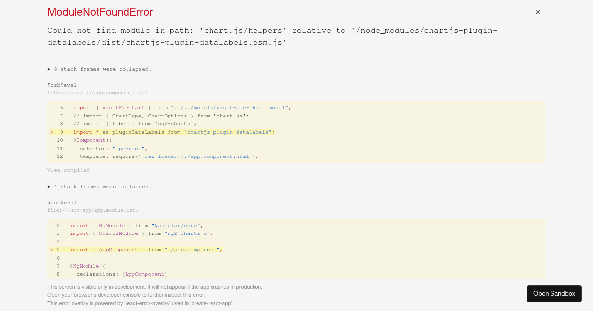 Angular Forked Codesandbox