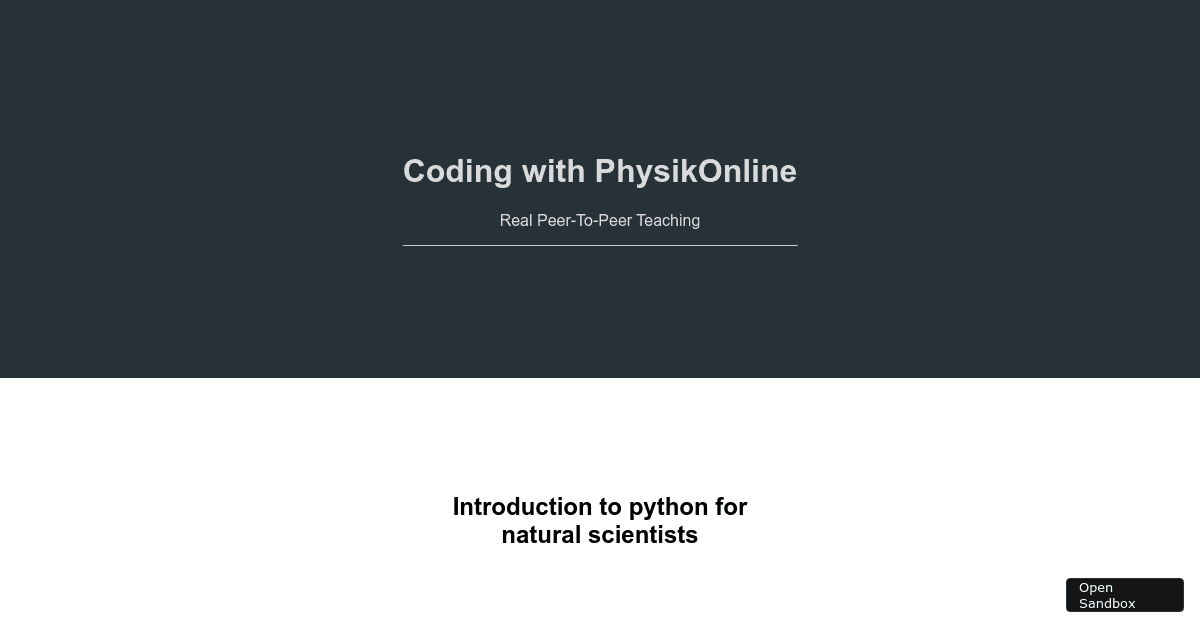 coding-with-physikonline-landing-page - Codesandbox