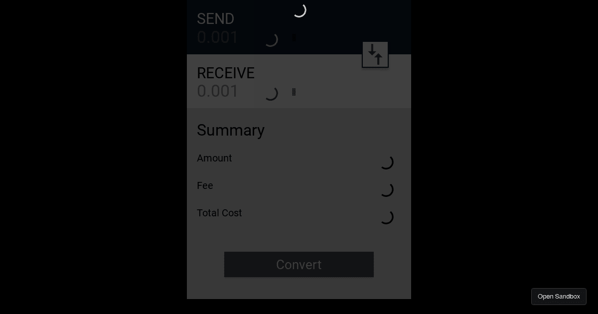 bancor-conversion-widget in vanilla (forked) - Codesandbox