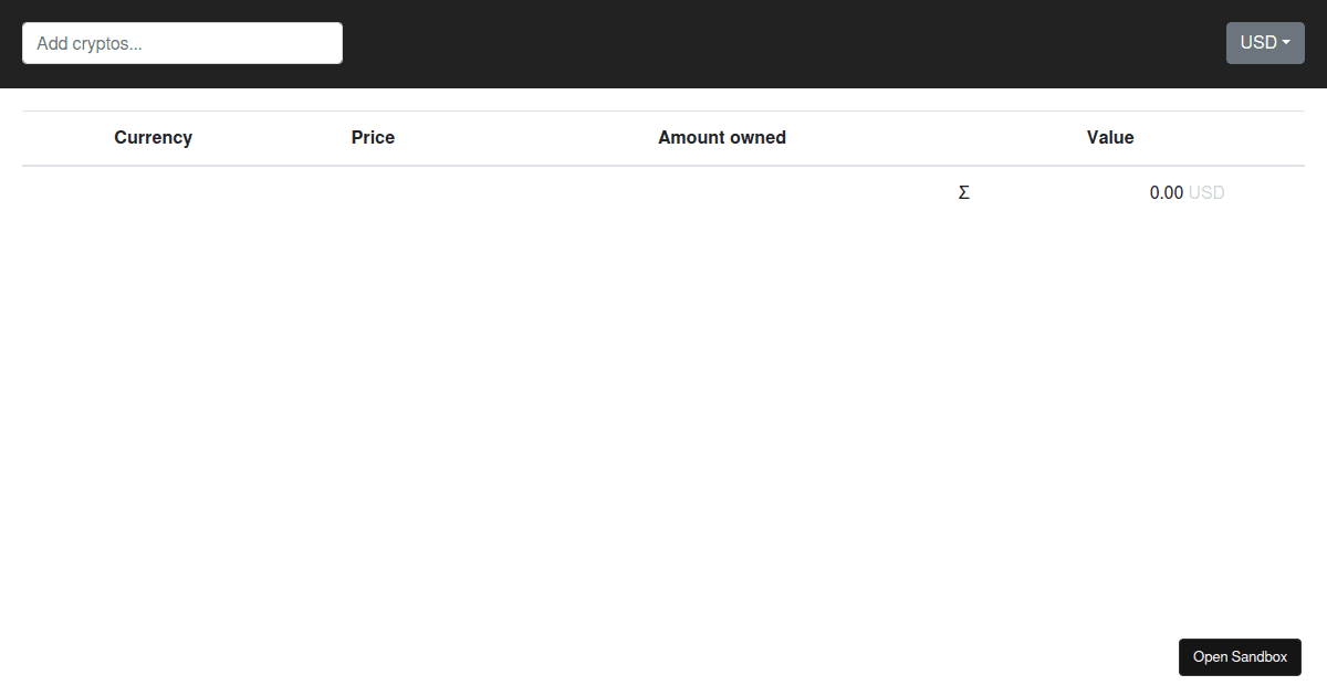 react-crypto-portfolio - Codesandbox