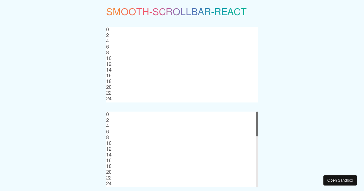 smooth-scrollbar-react (forked) - Codesandbox