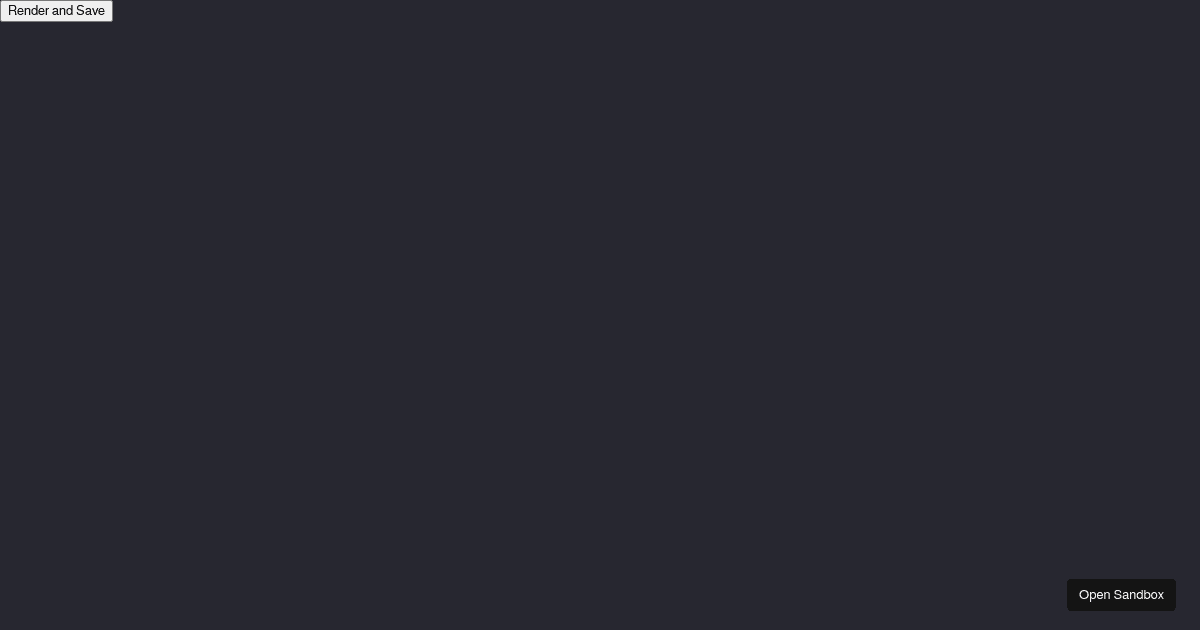 React Three Fiber Custom Renderer Version Error Save Example Codesandbox