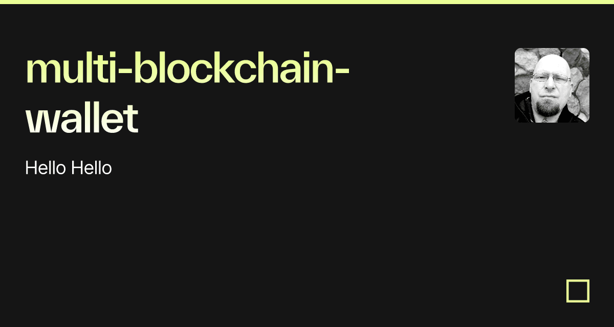 Multi Blockchain Wallet Codesandbox