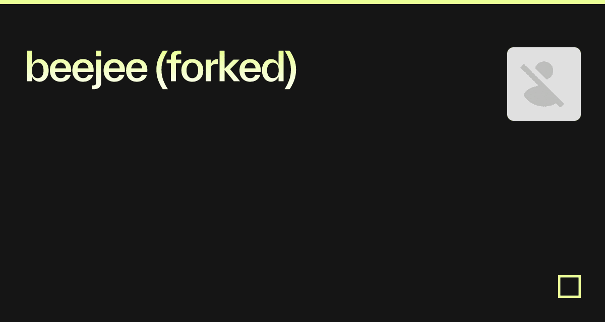 beejee (forked) - Codesandbox