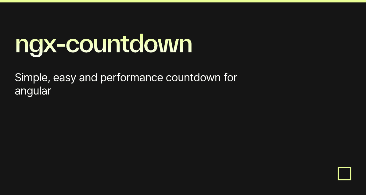 ngx-countdown - Codesandbox