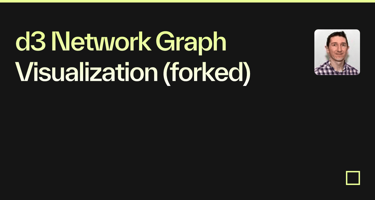 D3 Network Graph Visualization Forked Codesandbox