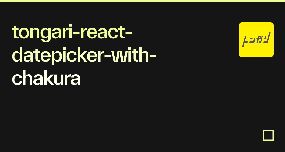 tongari-react-datepicker-with-chakura - Codesandbox