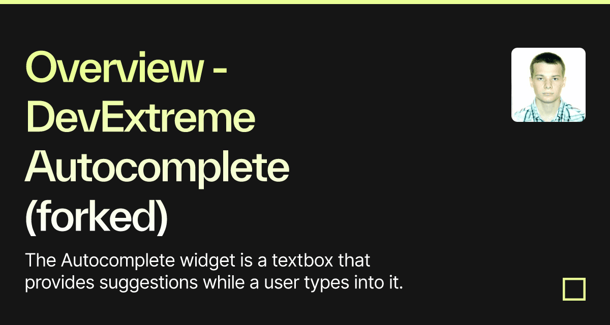 Overview - DevExtreme Autocomplete (forked) - Codesandbox