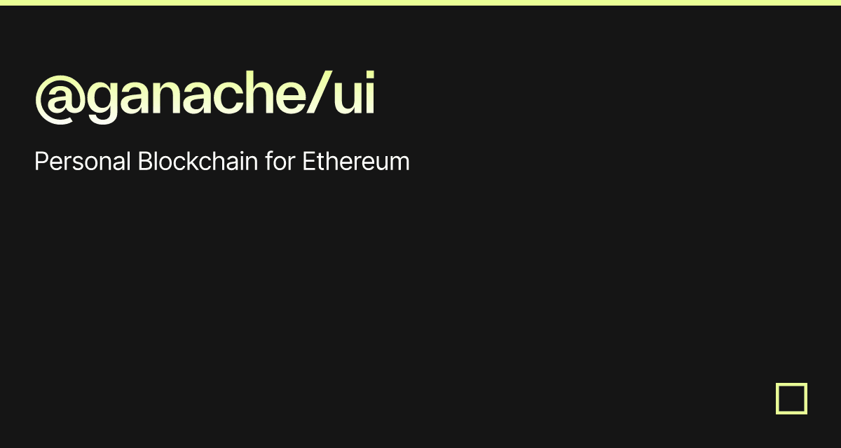 @ganache/ui - Codesandbox