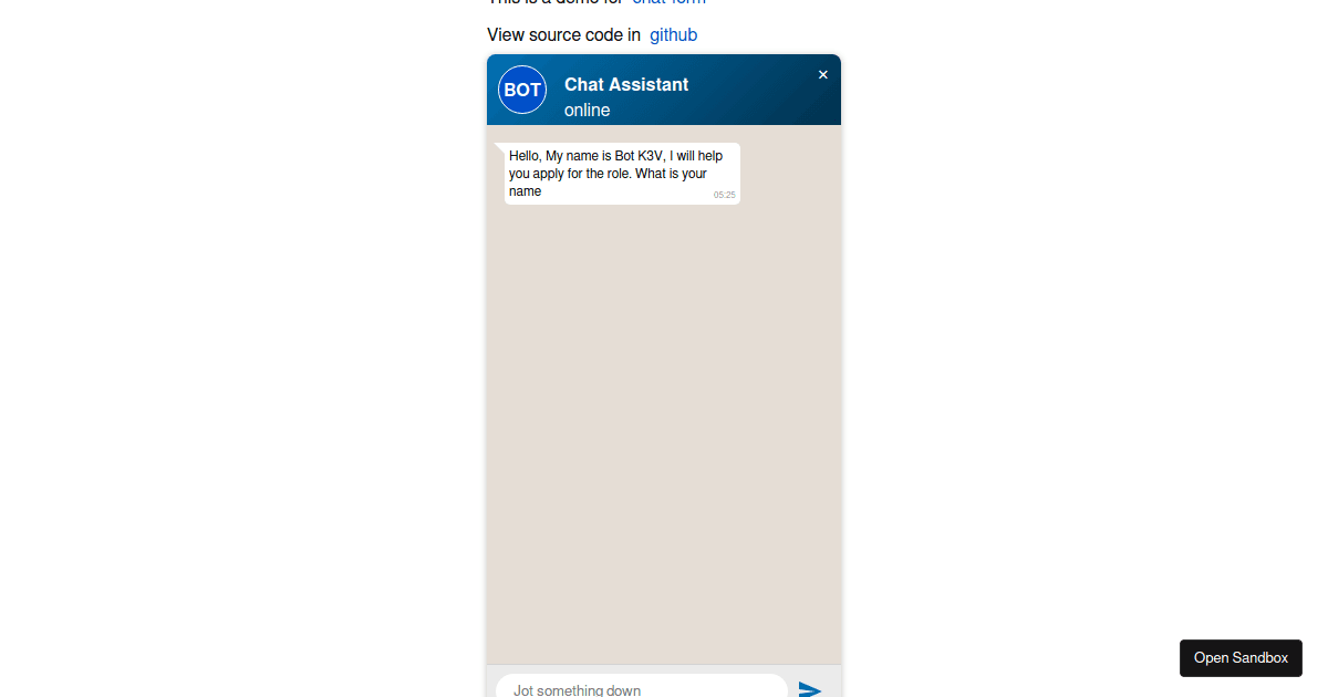 chat-form - Codesandbox