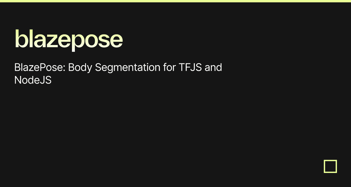 blazepose - Codesandbox