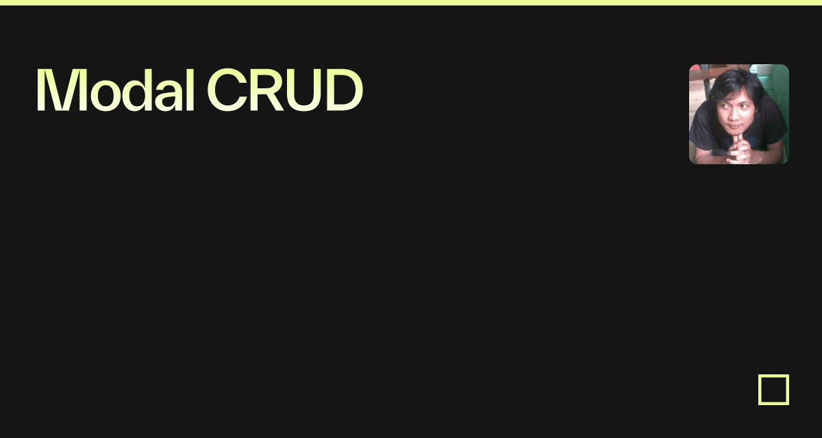 Modal CRUD - Codesandbox