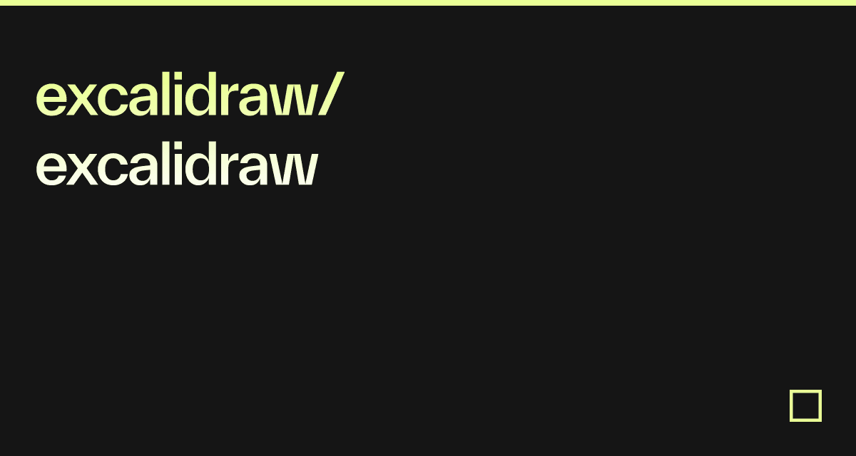 excalidraw/excalidraw - Codesandbox
