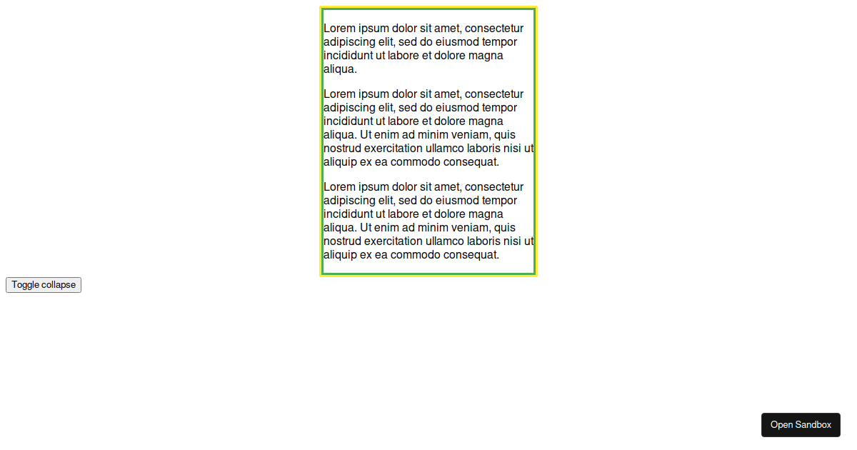 Transition + max-height - Codesandbox