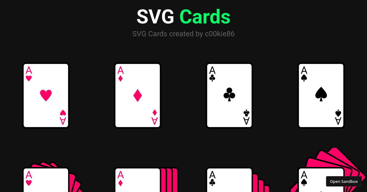 SVG Cards - Codesandbox