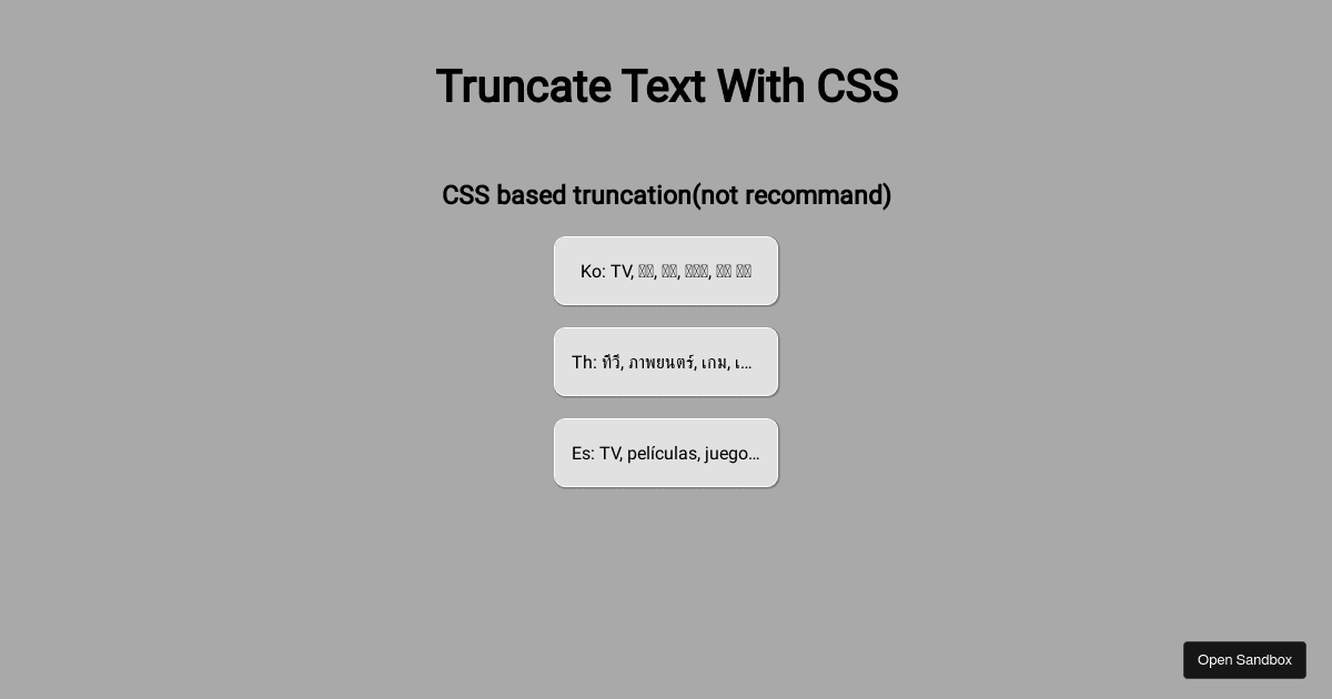 css-based-tuncation - Codesandbox
