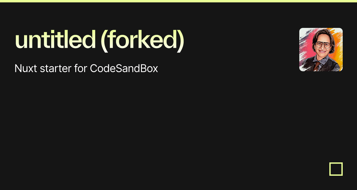 untitled (forked) - Codesandbox
