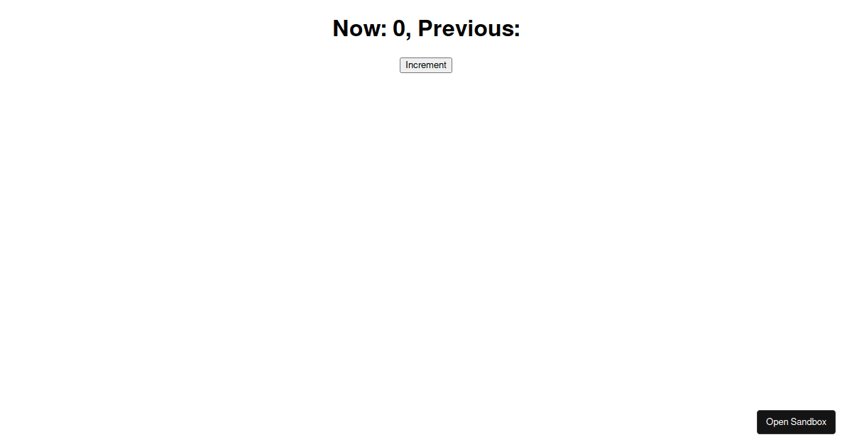 Useref Previous Value Codesandbox