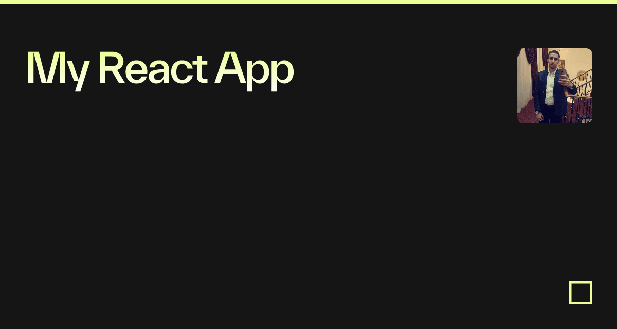 My React App - Codesandbox