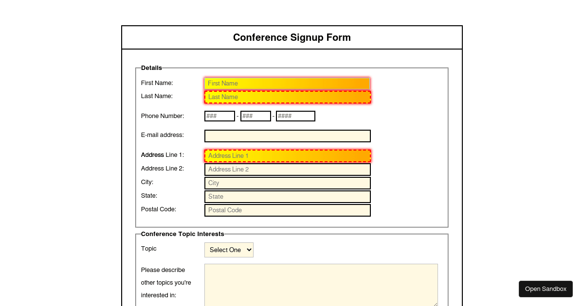 starter-creating-dynamic-web-pages-forms - Codesandbox
