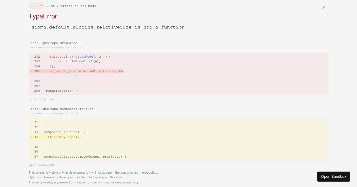 Try React Sigma Graph Codesandbox